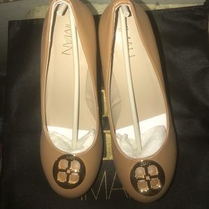 IMAN | Shoes | Iman Camel Stiletto Gold Logo Platform Wedge Heels ...